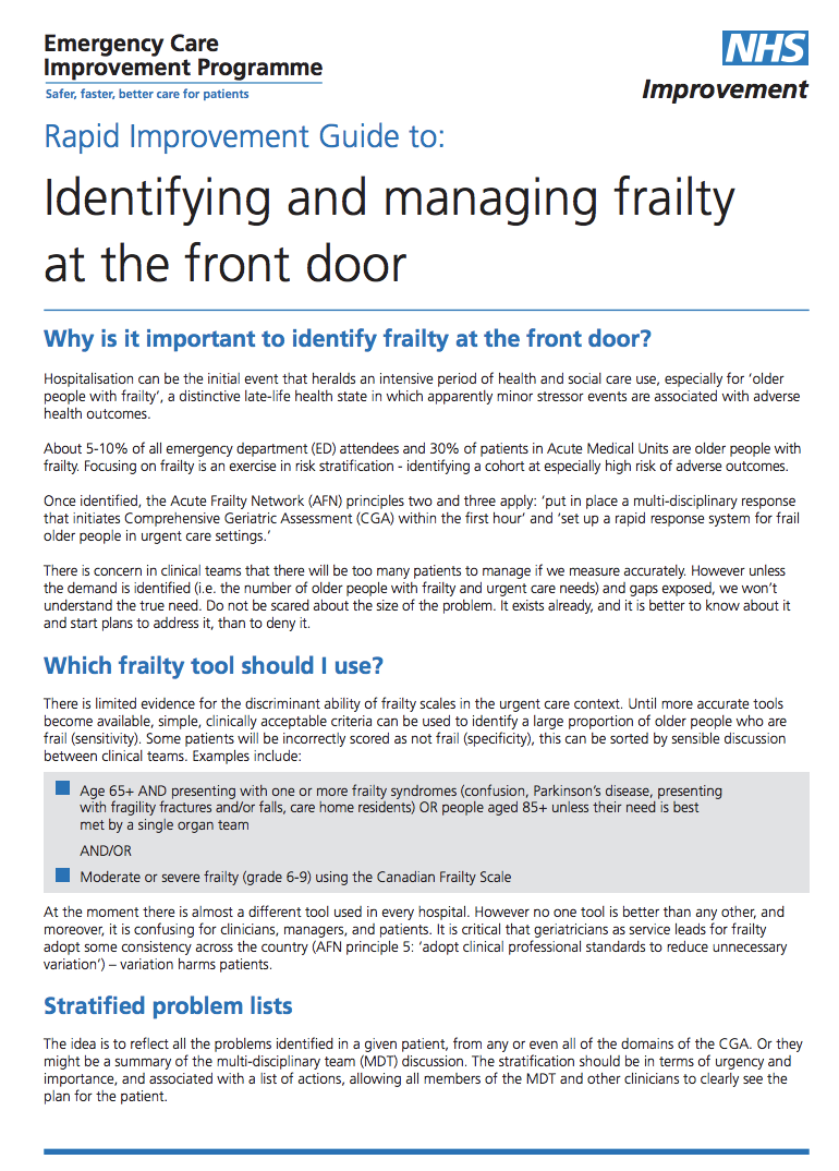 Emergency Care Intensive Support Team (ECIST) - Identifying and ...