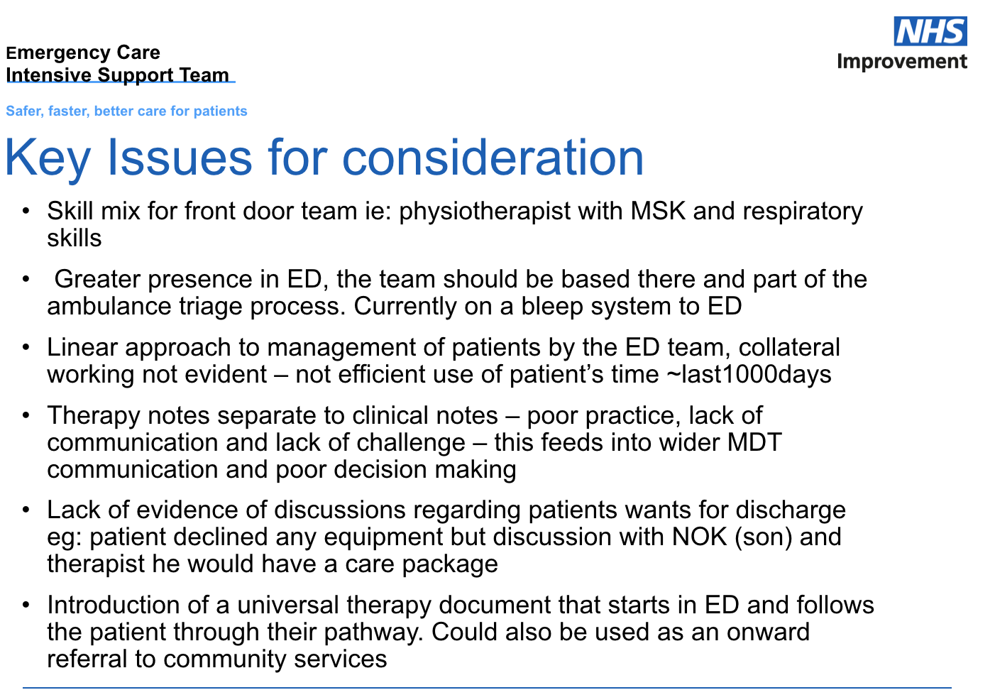 Therapy Review - ECIST and Dudley Group NHS Foundation Trust | Fab NHS ...