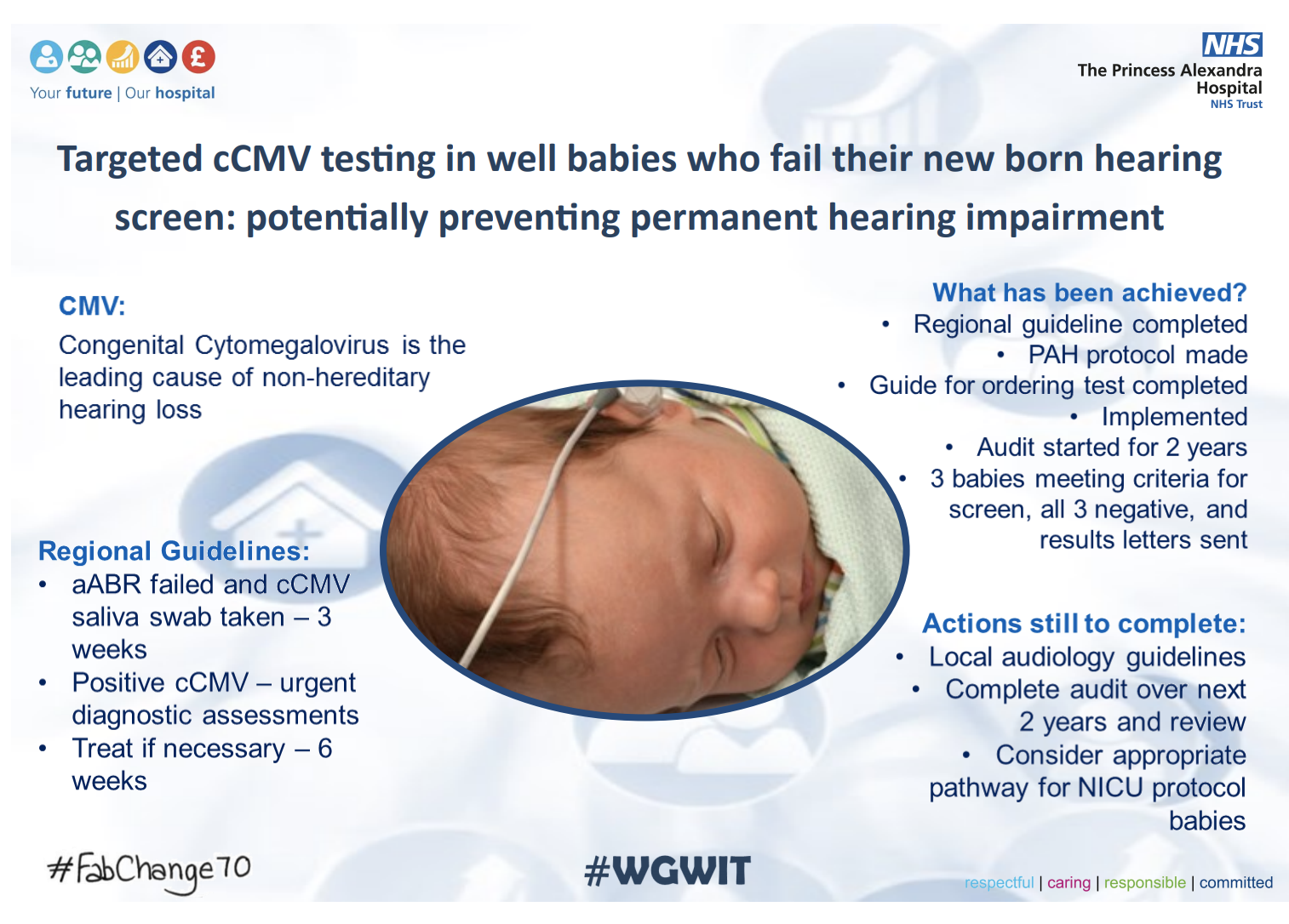 PAHT - Targeted cCMV testing in well babies | Fab NHS Stuff