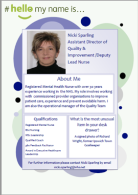 One Page Profiles The Humber way .... | Fab NHS Stuff