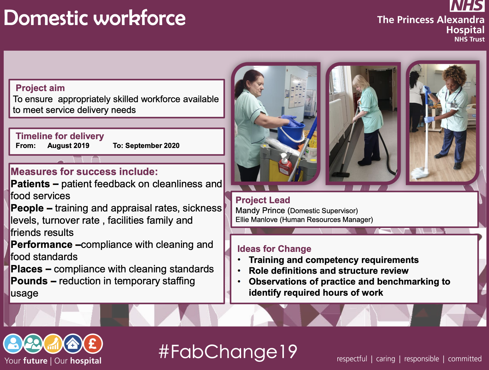 Domestic and Housekeeping - @QualityFirstPAH | Fab NHS Stuff