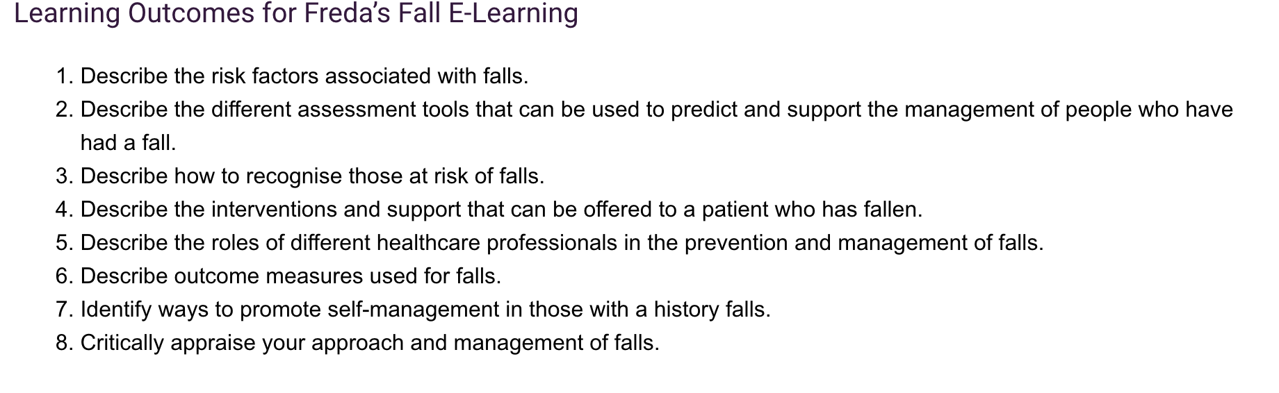 Freda's Fall - an innovative e-learning film on falls management | Fab ...