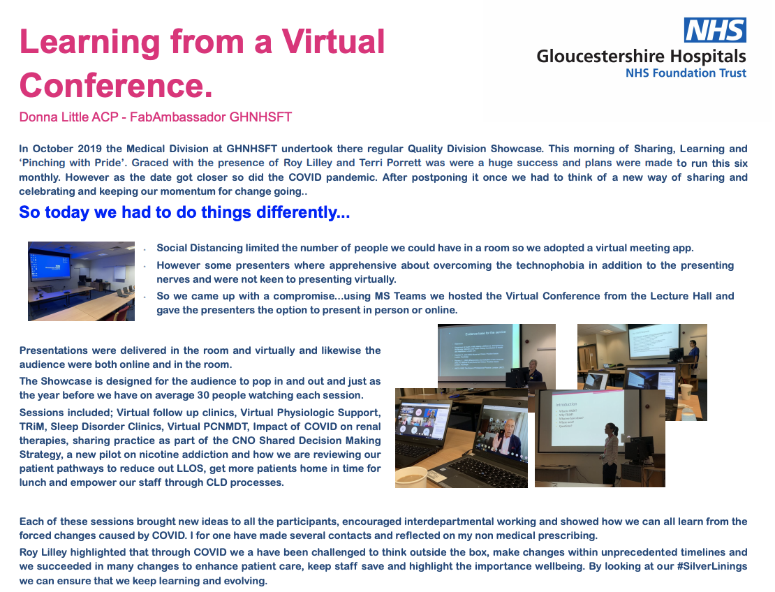 Learning from a virtual conference | Fab NHS Stuff