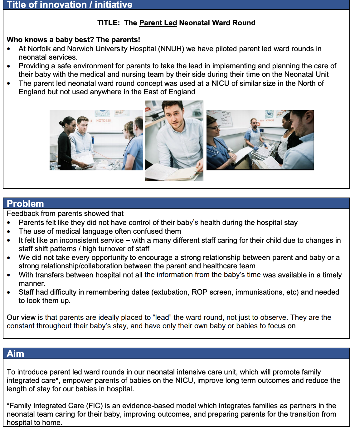 Patient Led Neonatal Ward Round | Fab NHS Stuff