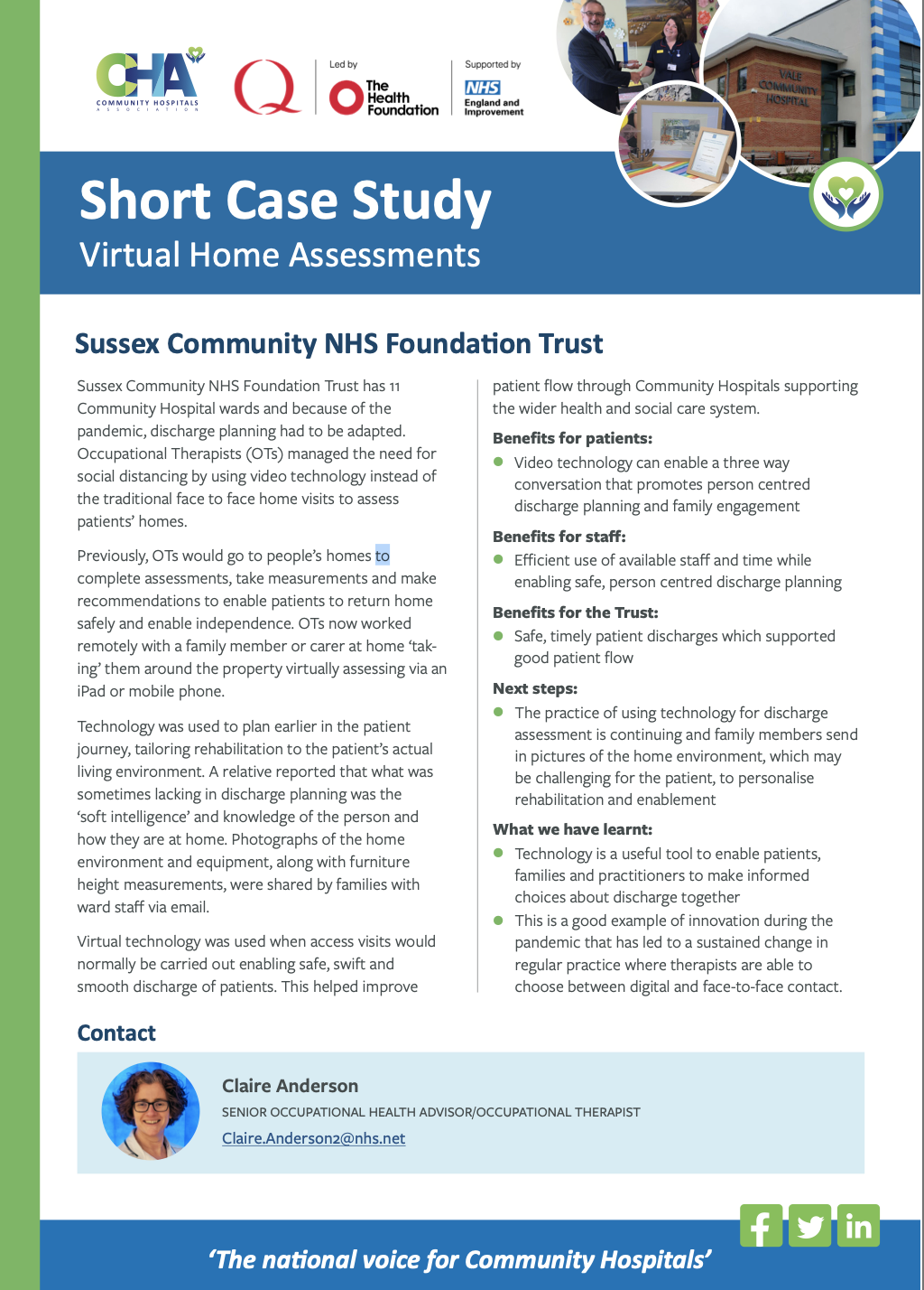 Virtual Home Assessments | Fab NHS Stuff