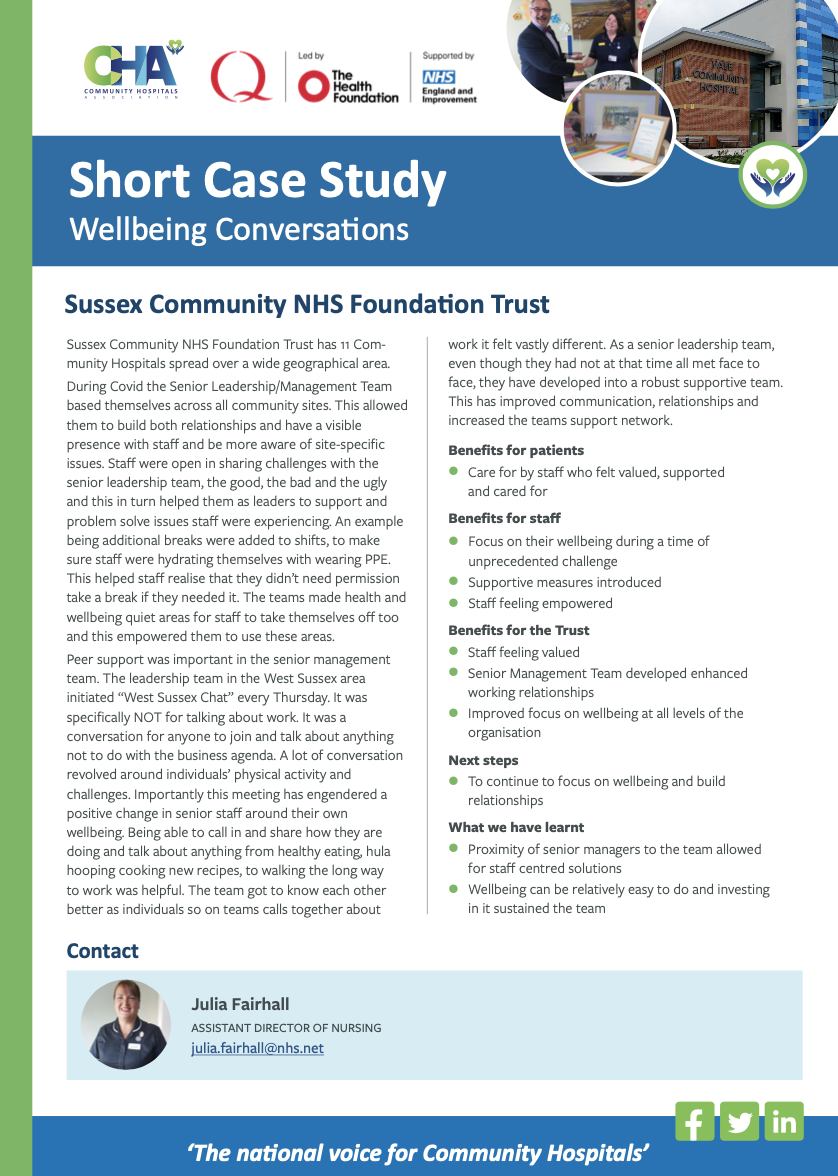 Wellbeing Conversations | Fab NHS Stuff