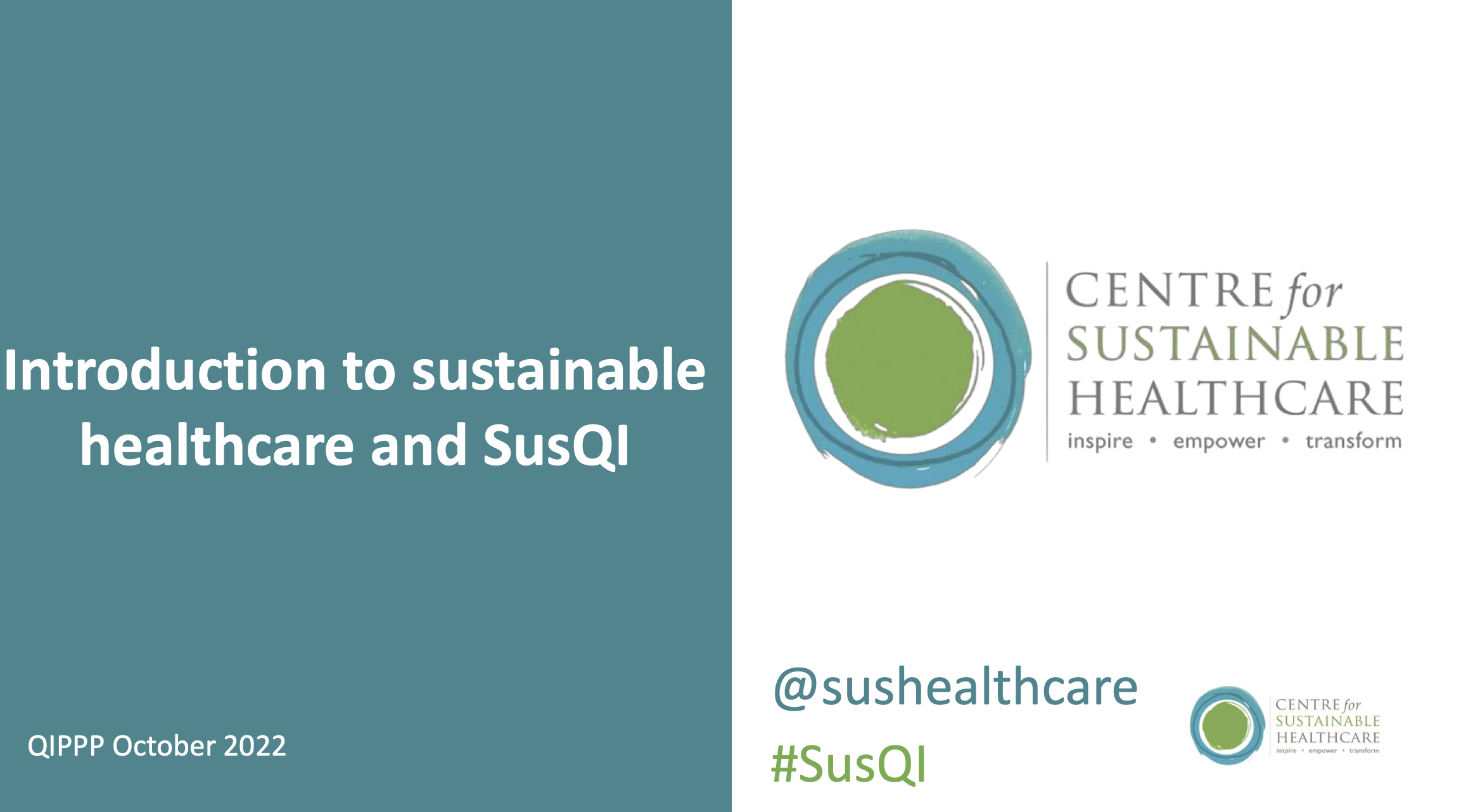 Introduction to sustainable healthcare and SusQI | Fab NHS Stuff