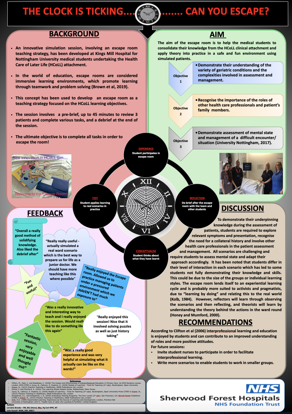 Escape Room Simulated Ward Round- a new method to apply and consolidate ...