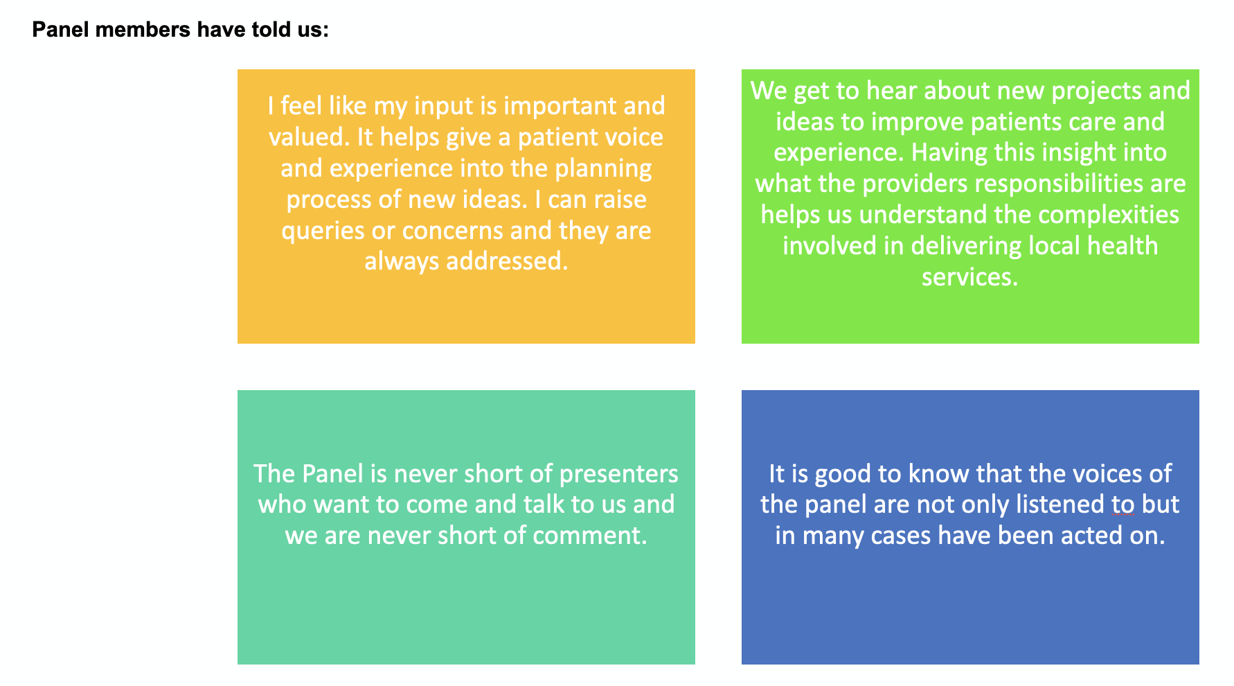 Patient Panel | Fab NHS Stuff