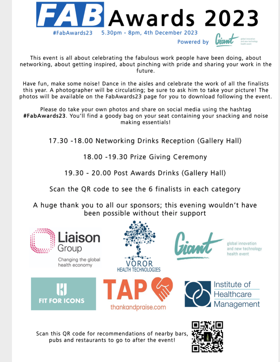Fab Awards show - your next steps checklist! | Fab NHS Stuff